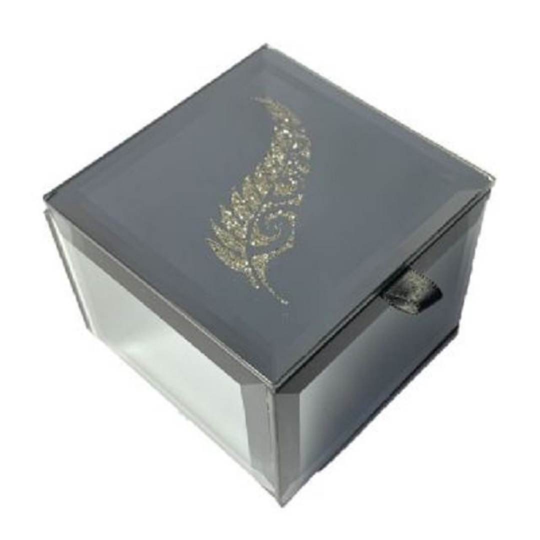 Fern Mini Trinket Box | Glass Trinket Box | Butterfly Creek – Butterfly ...